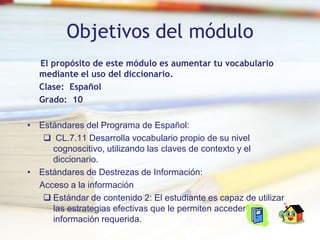 Uso del diccionario | PPTX