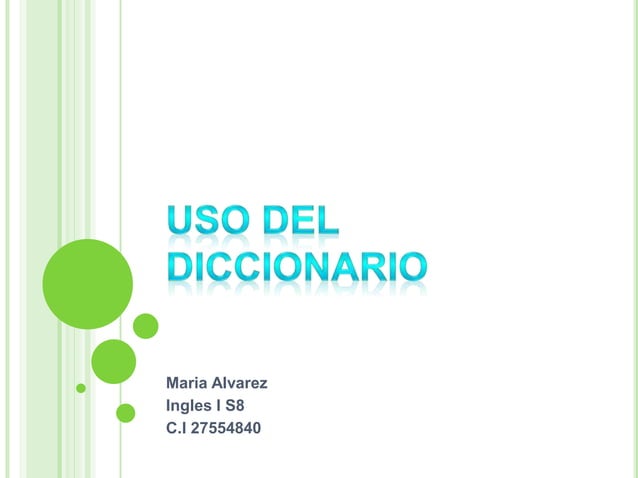 Uso del diccionario | PPT