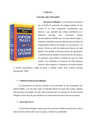 Uso del diccionario | PDF