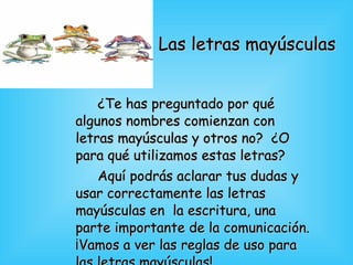 Uso de letras mayusculas | PPS