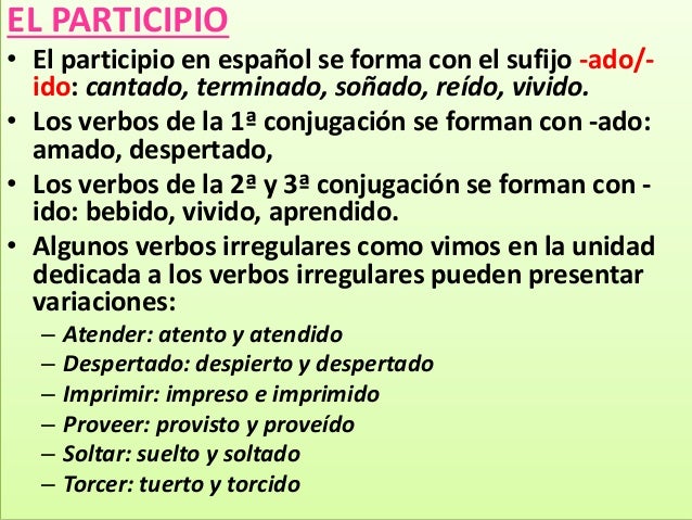 Que Es El Participio Y Gerundio Del Ingles