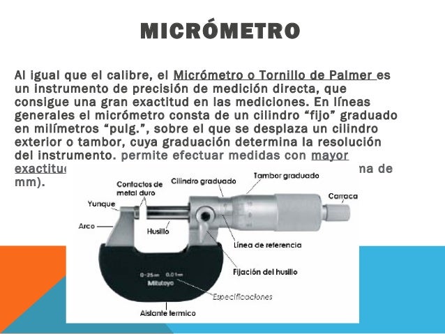 Uso del micrometro