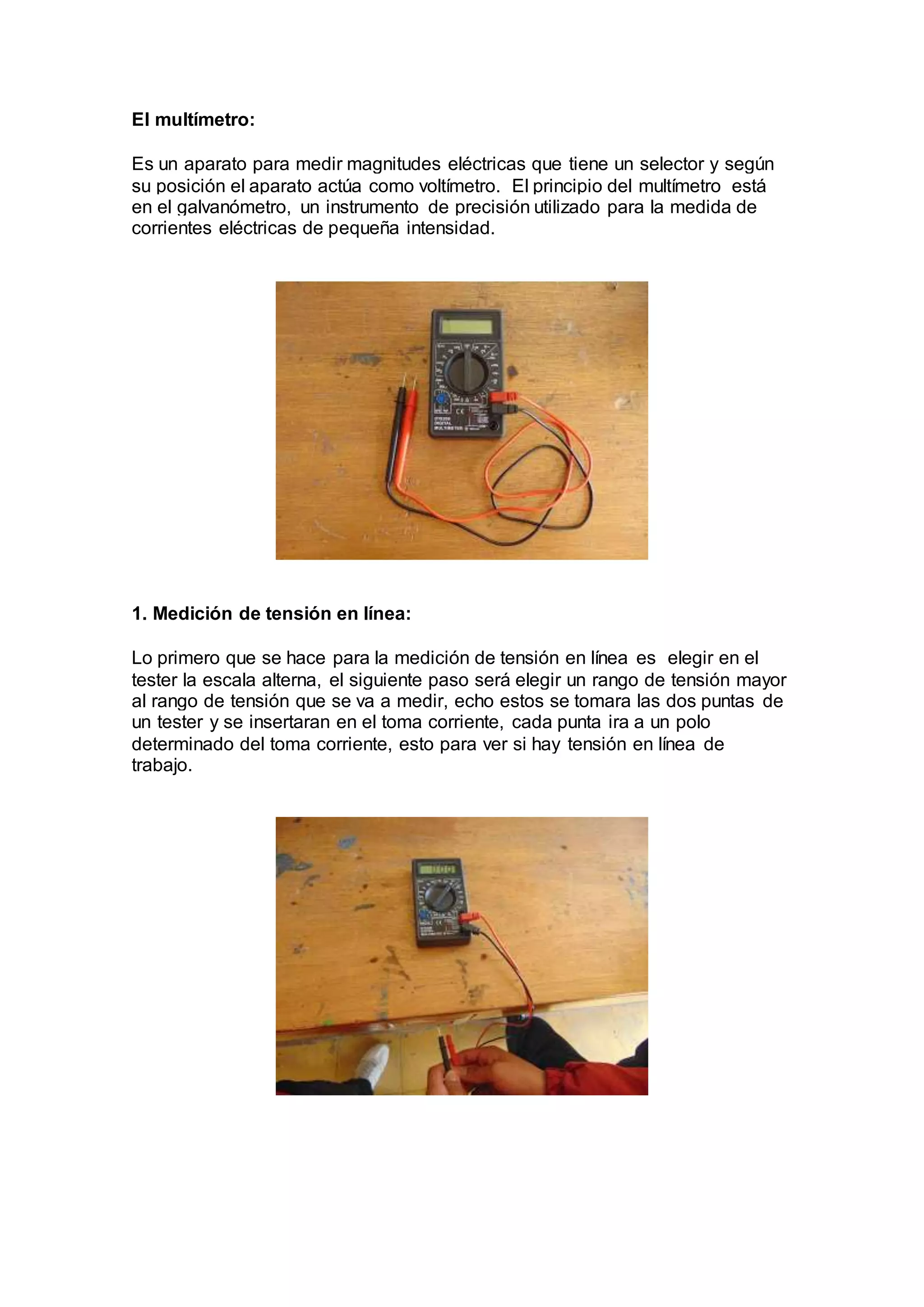 Uso del multimetro | DOCX