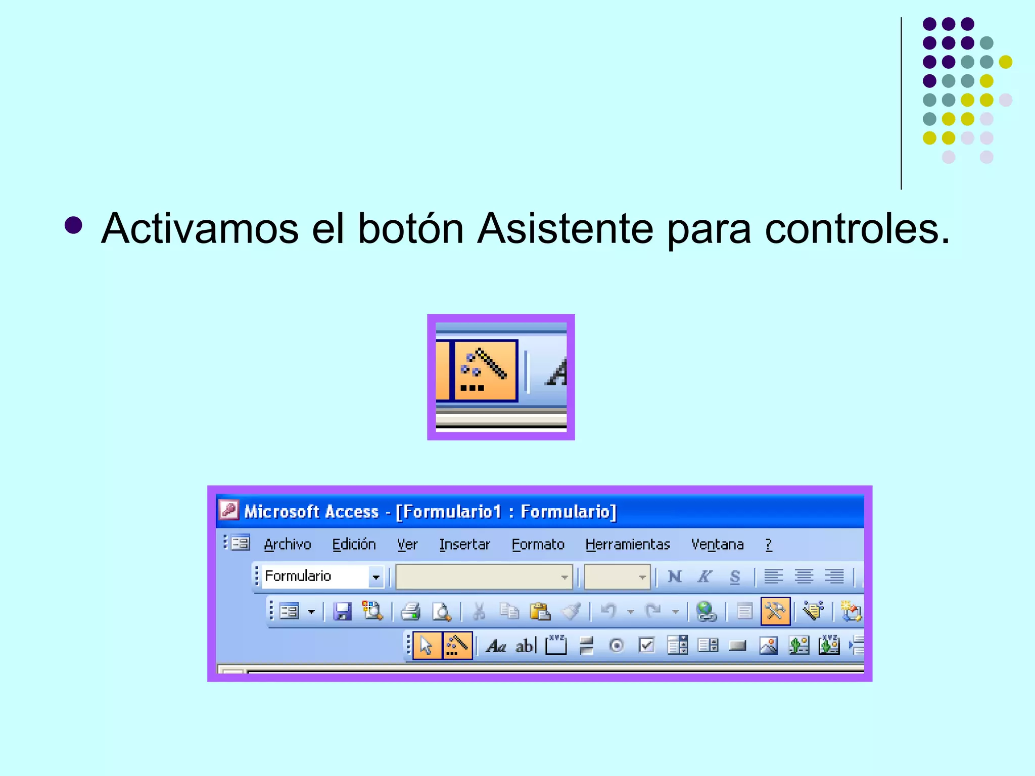 Uso de los botones de comando de access | PPT