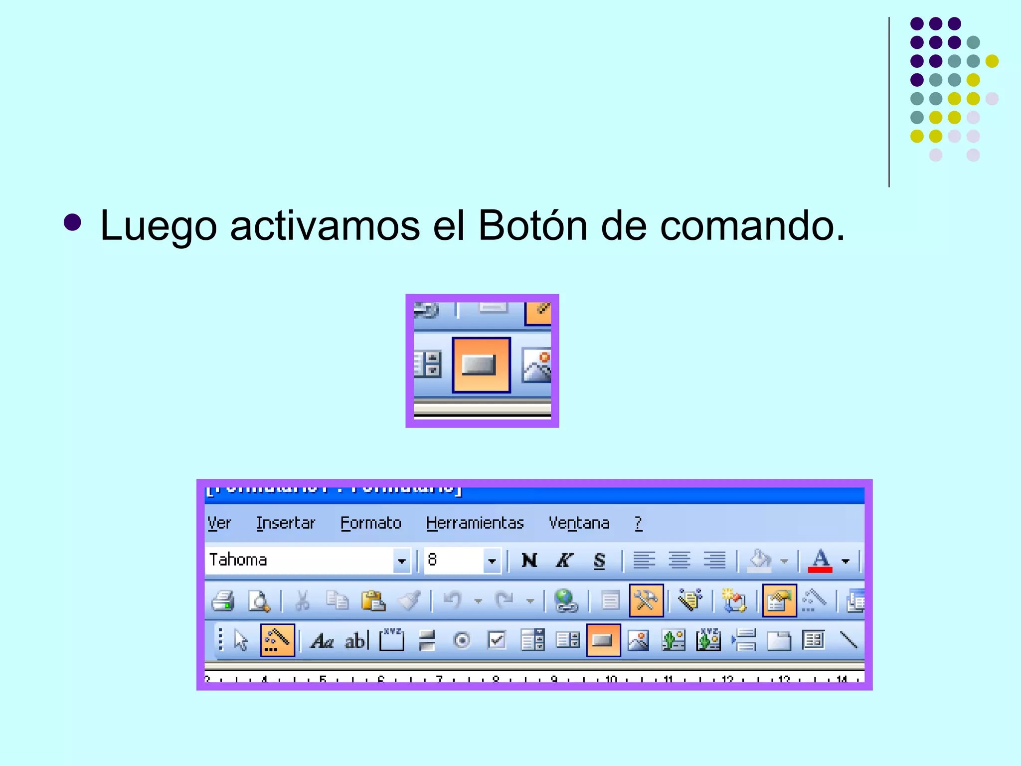 Uso de los botones de comando de access | PPT
