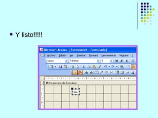 Uso de los botones de comando de access | PPT