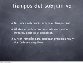 Uso de los tiempos verbales | PDF