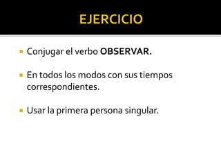 Uso de los tiempos verbales clase 5 | PPTX