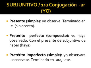 Uso de los tiempos verbales clase 5 | PPTX