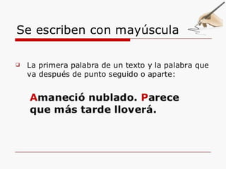 Uso de mayúsculas y minúsculas | PPT