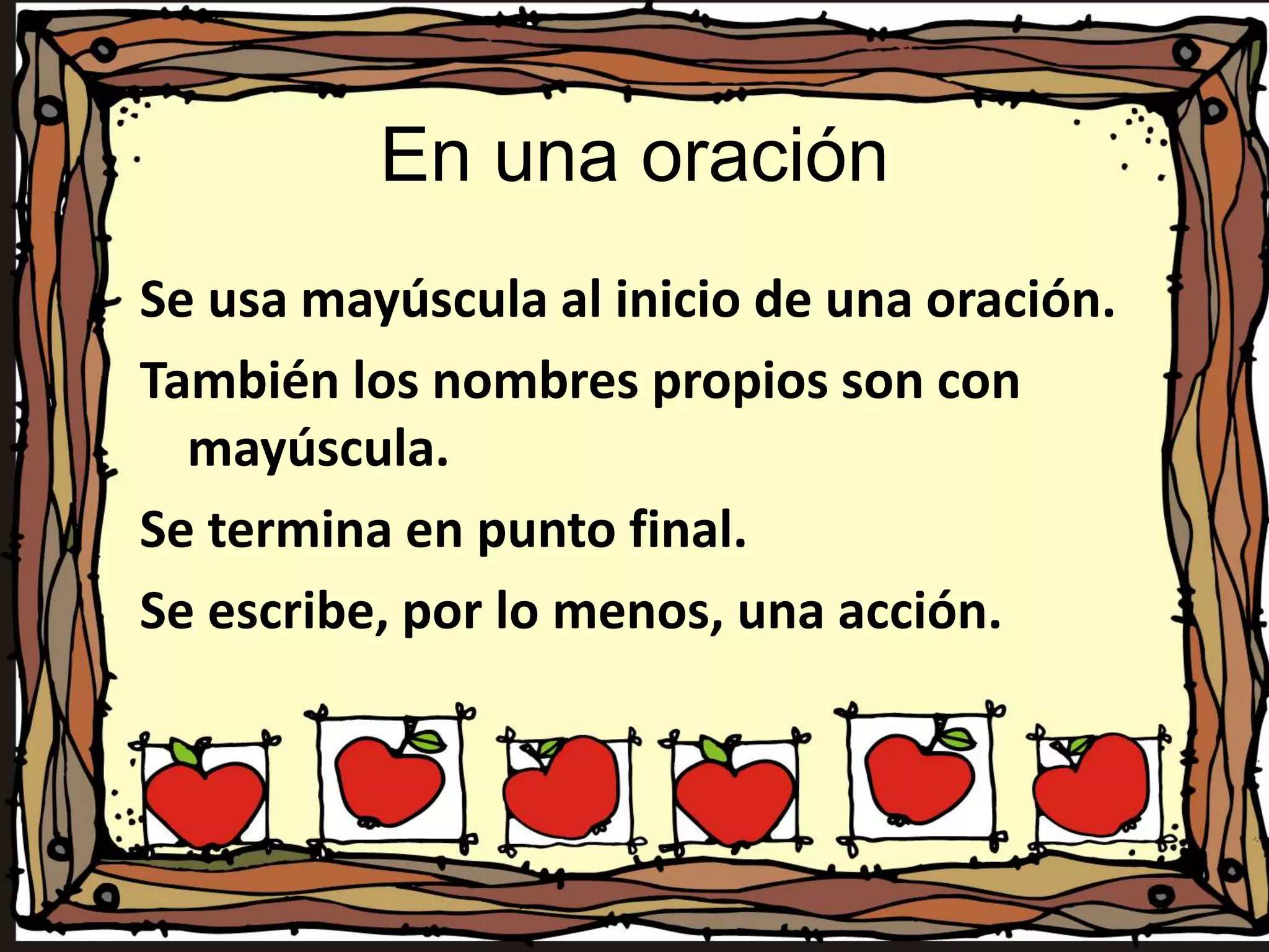 Uso de mayúscula y punto final. | PPTX