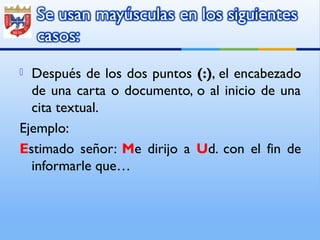 las mayusculas | PPT