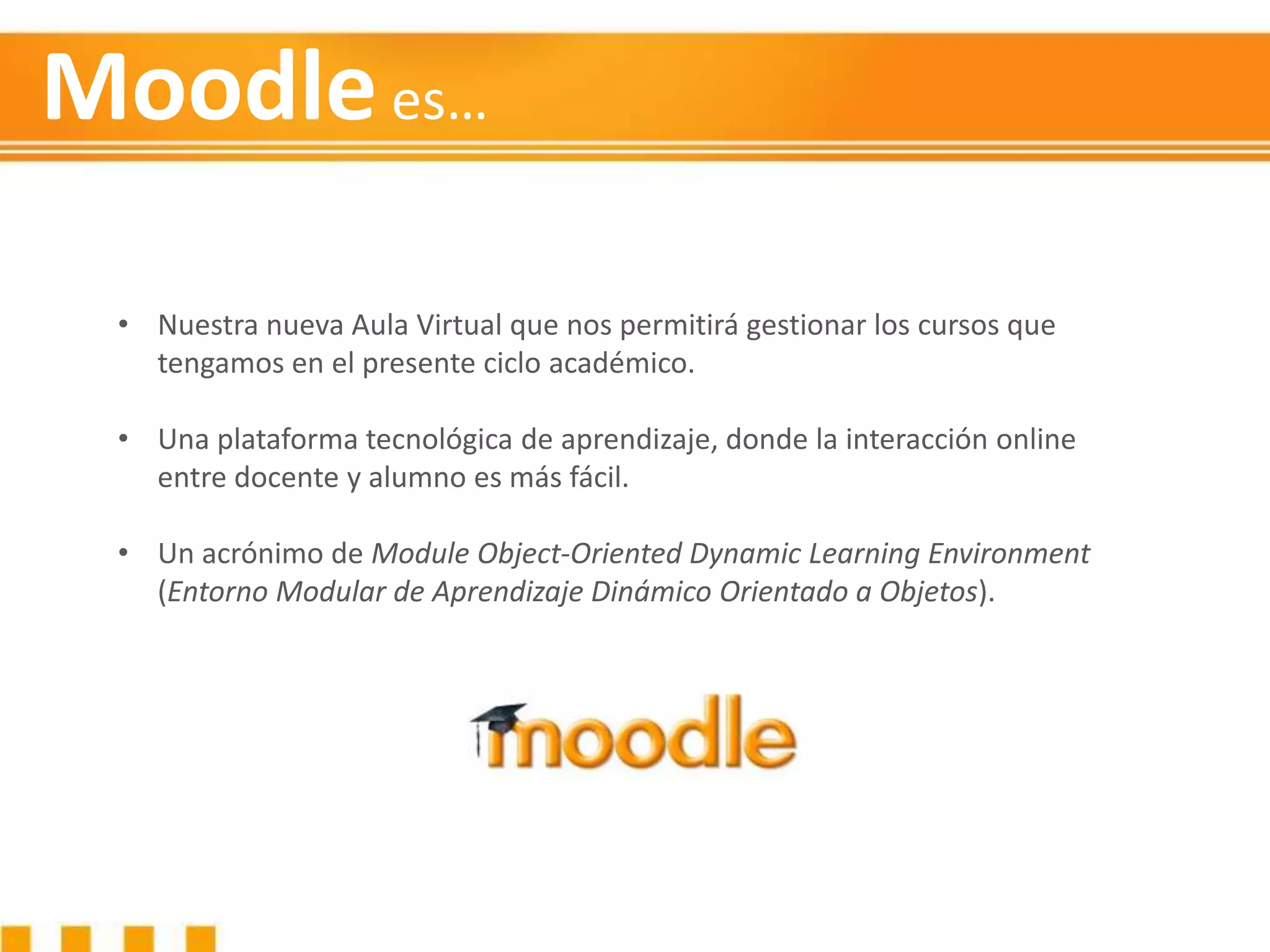 Uso de moodle para estudiantes - Manual de como usar las herramientas ...