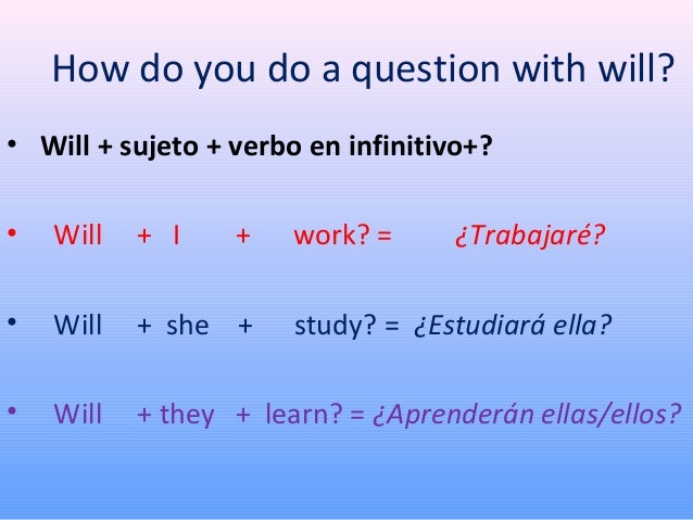 Uso de will- will not
