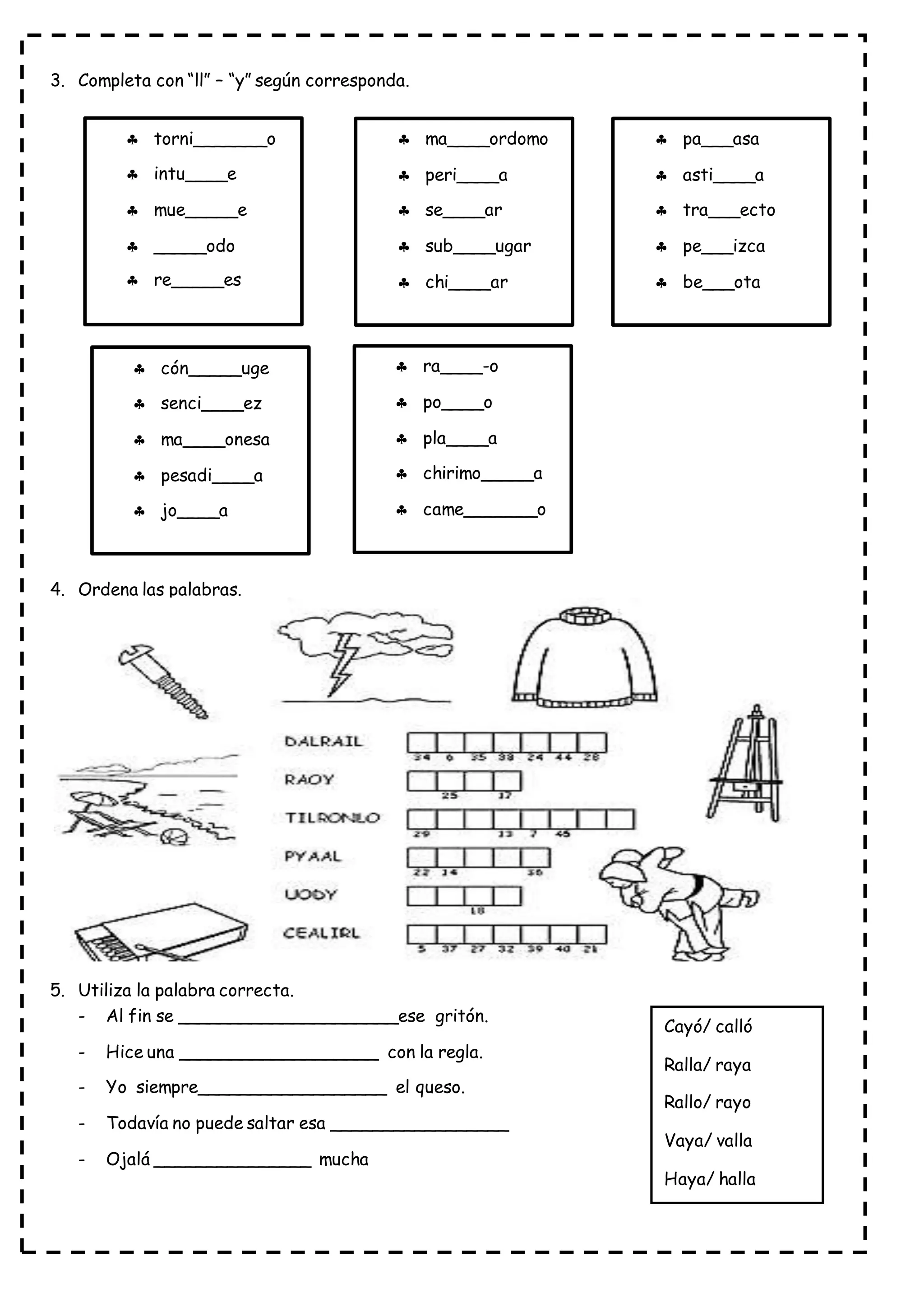 Uso de y o ll | PDF