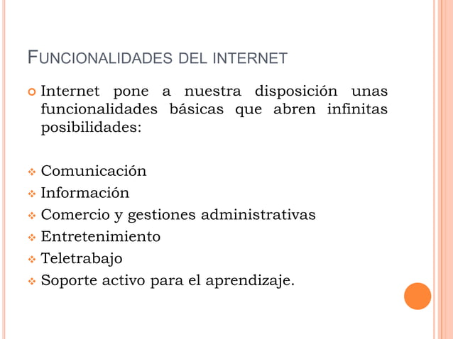 Uso educativo del internet | PPTX | Technology & Computing
