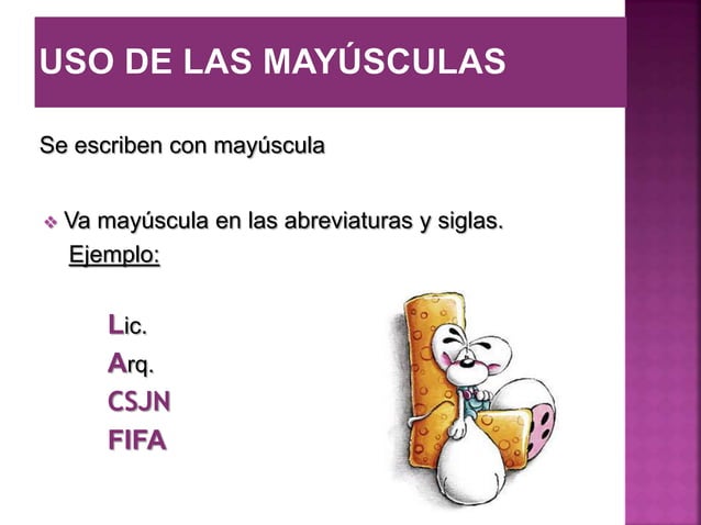 Uso mayusculas | PPTX