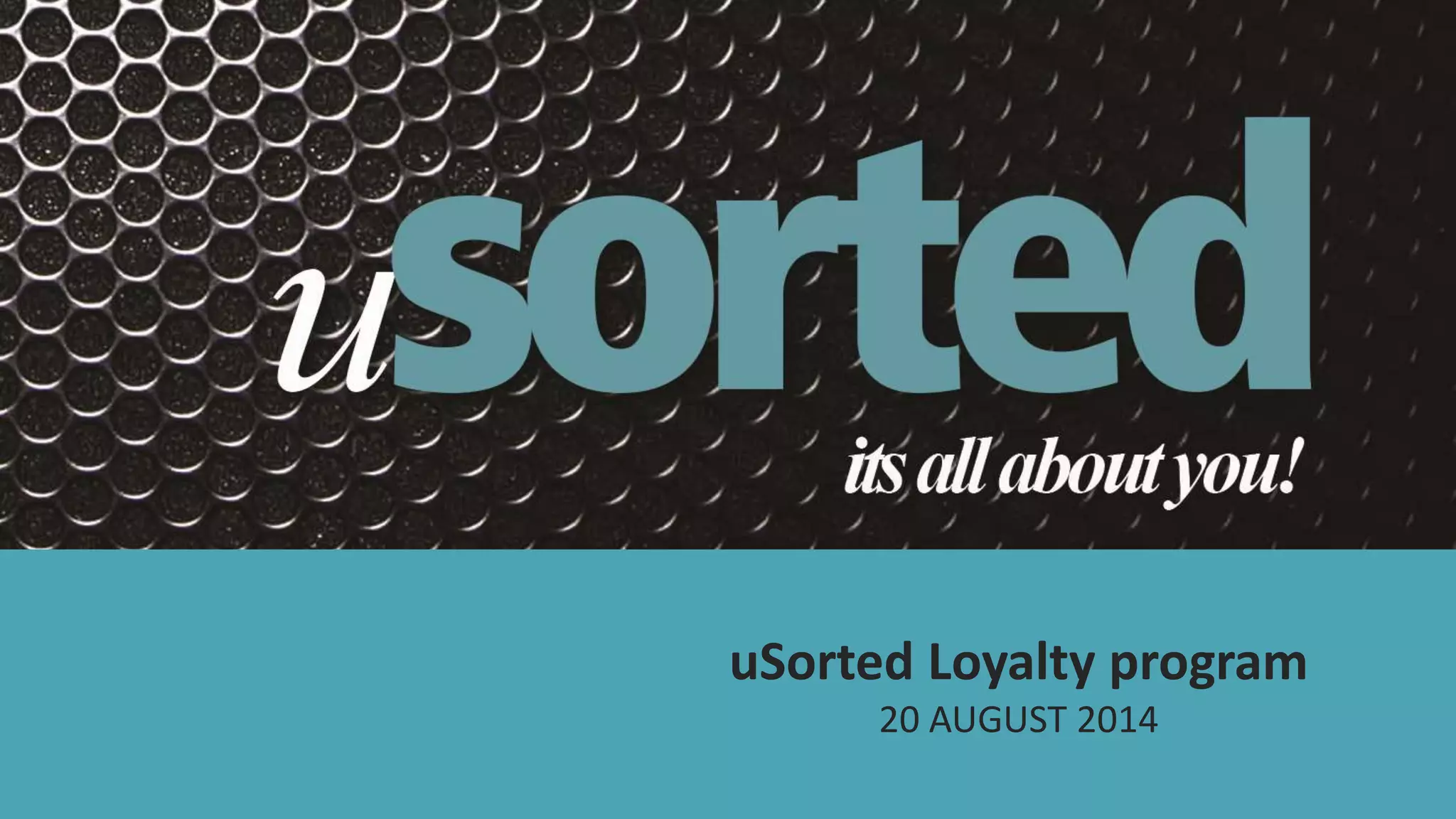 uSorted presentation sept 2014 | PPT
