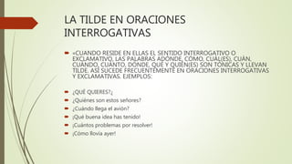 Usos de las tildes | PPTX