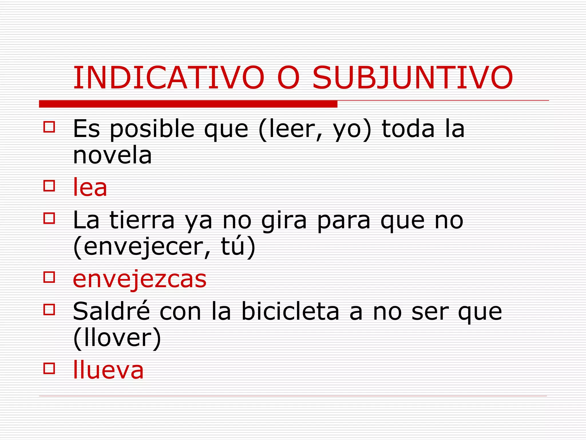 Usos del subjuntivo | PPT