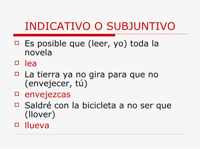 Usos del subjuntivo | PPS