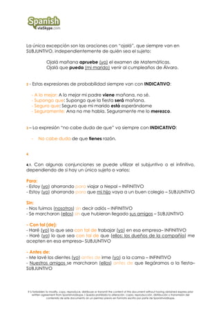 Usos del Subjuntivo (B2) | PDF