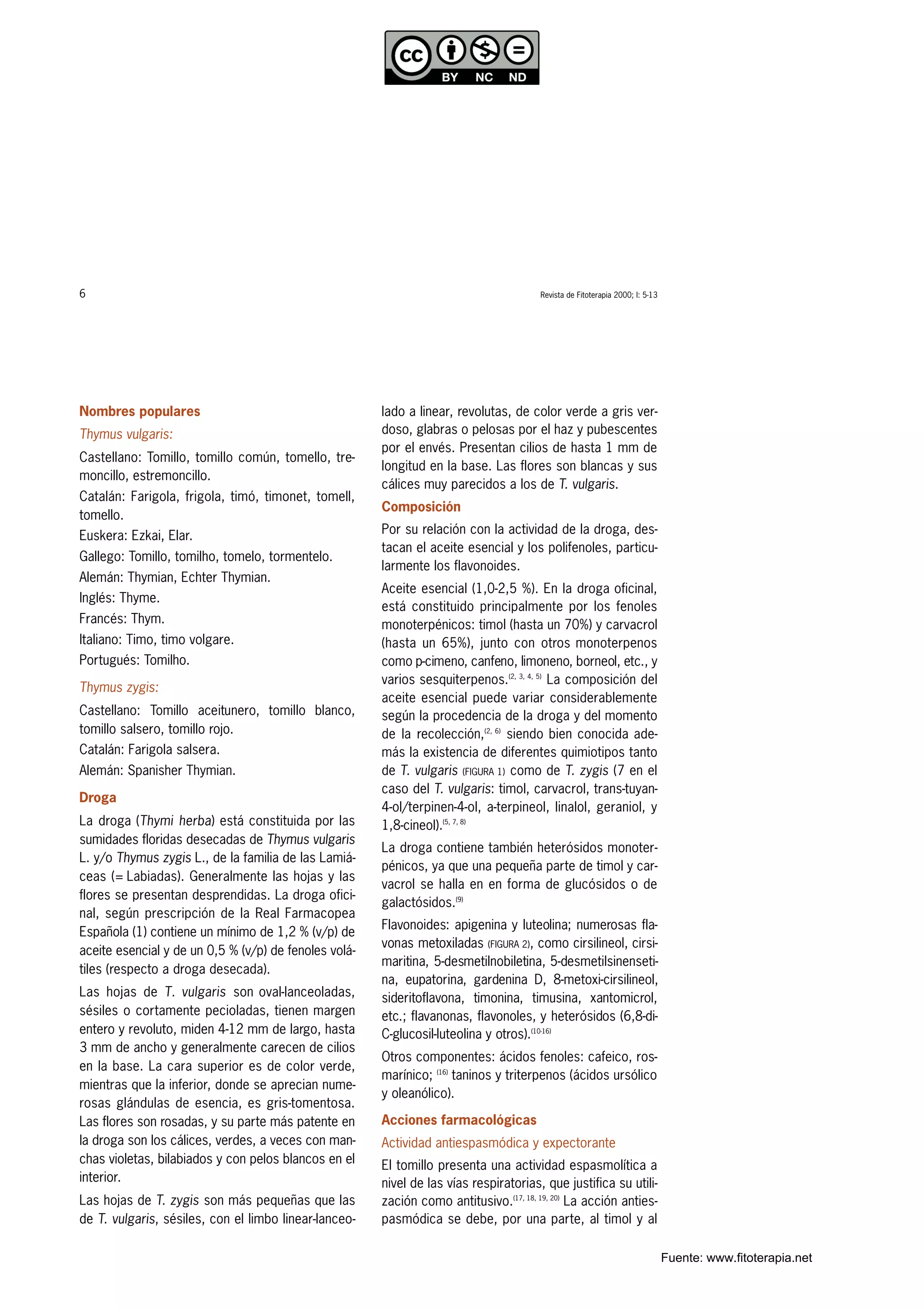 Usos terapeuticos del tomillo | PDF