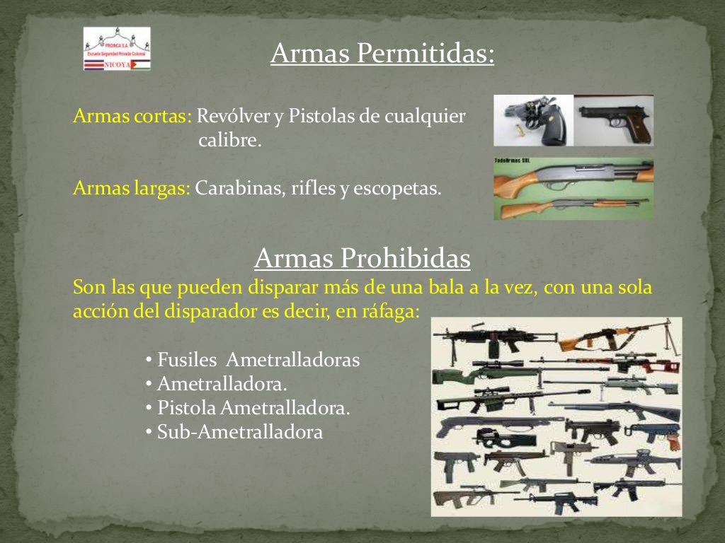 Uso Y Manejo De Armas De Fuego Proinca S A