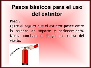 Uso y manejo de extintores | PPTX