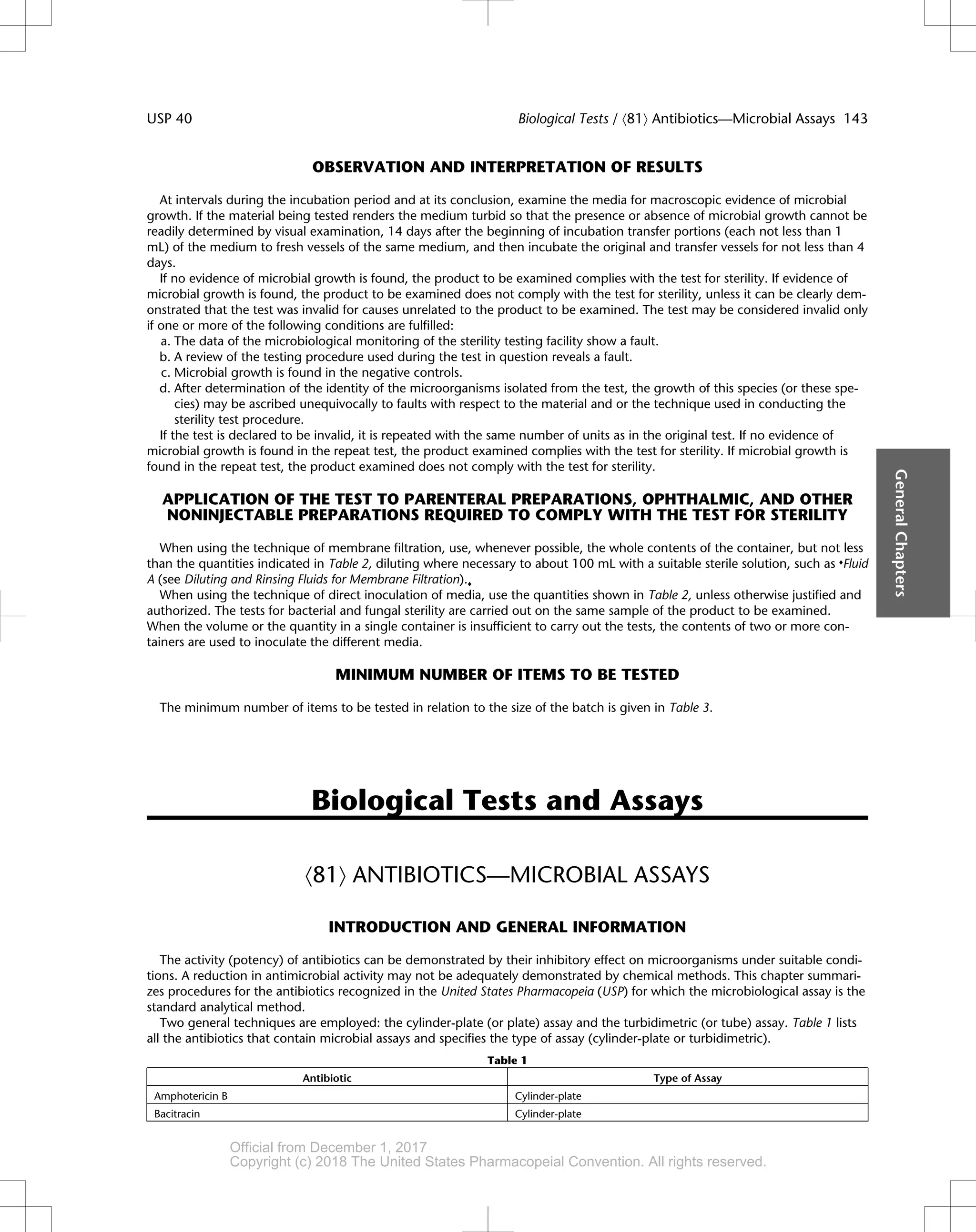 Usp 40 -71 sterility tests | PDF
