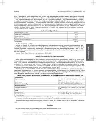 Usp 40 -71 sterility tests | PDF