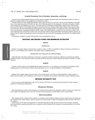 Usp 40 -71 sterility tests | PDF