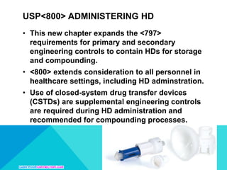 USP 800 History and Compliance | PDF