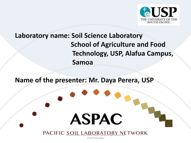 Item 6: Usp samoa Soil Science Laboratory | PPT
