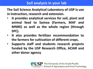 Item 6: Usp samoa Soil Science Laboratory | PPT