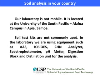 Item 6: Usp samoa Soil Science Laboratory | PPT