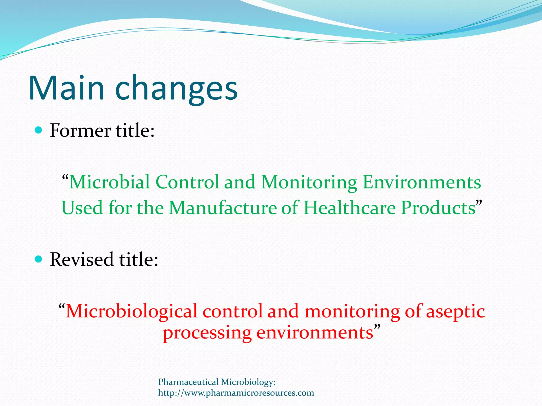 USP and its impact on Microbiology | PPTX