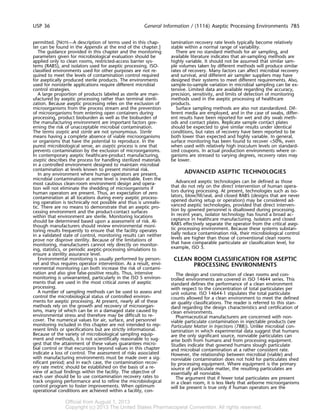 Usp 36 Chapter 1116 environment monitoring | PDF