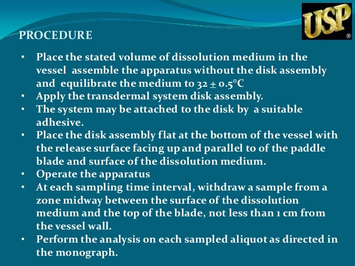 Usp dissolution studies