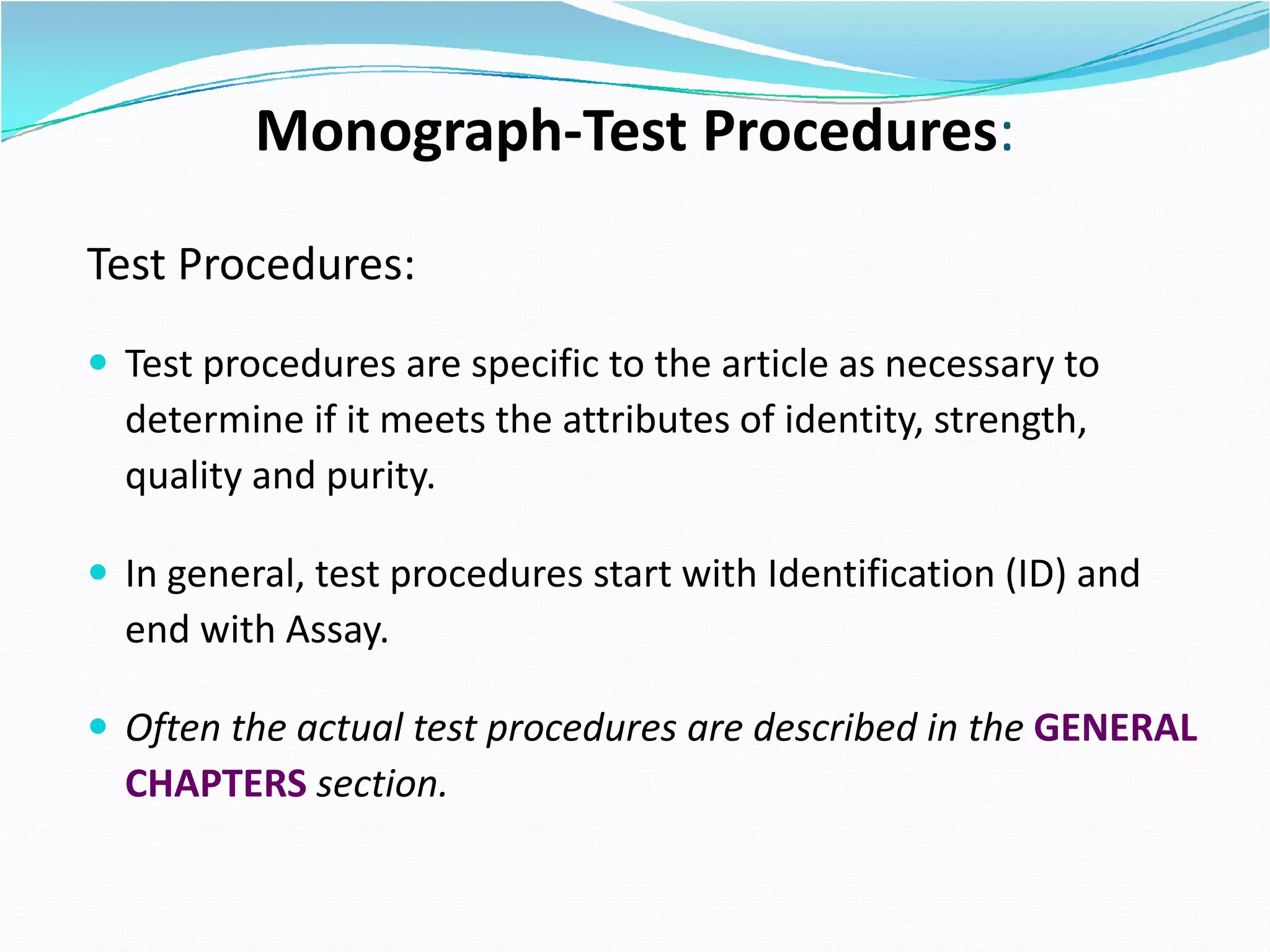 USP General Notices &General Chapters An Overview Dr.A.Amsavel | PDF