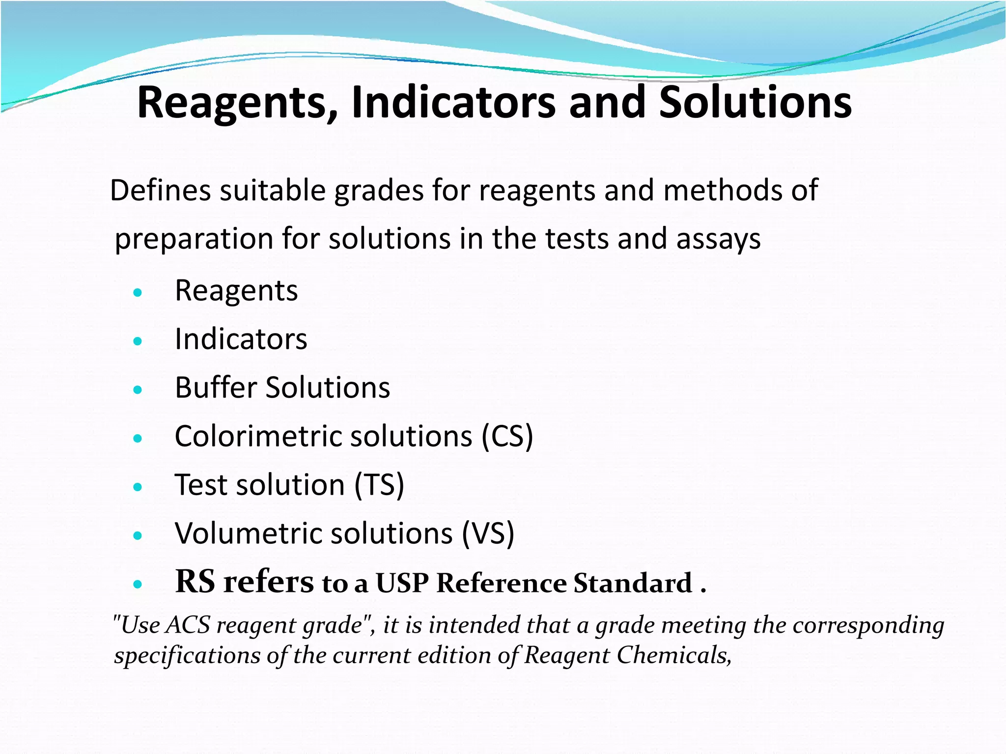 USP General Notices &General Chapters An Overview Dr.A.Amsavel | PDF