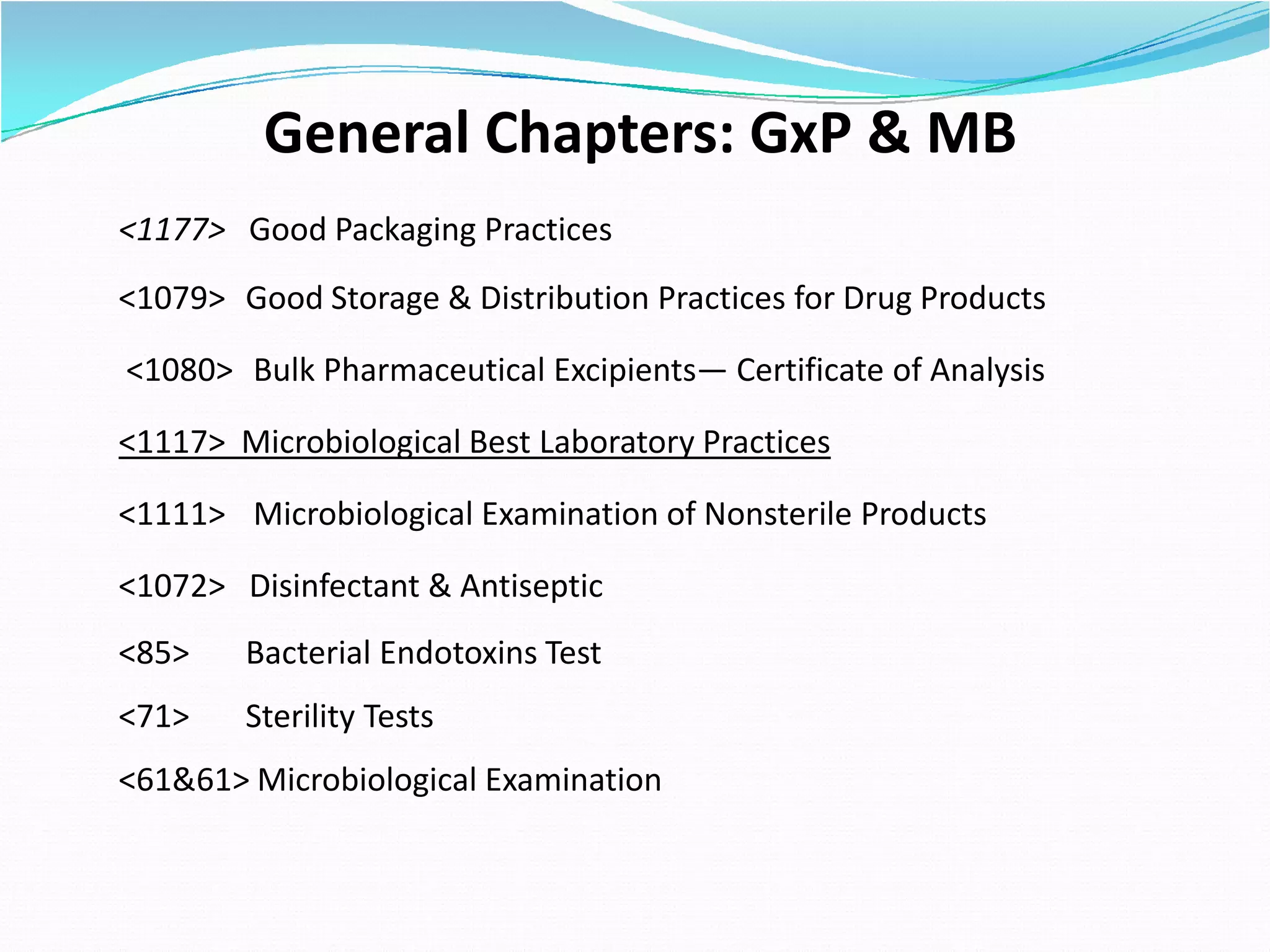 USP General Notices &General Chapters An Overview Dr.A.Amsavel | PDF