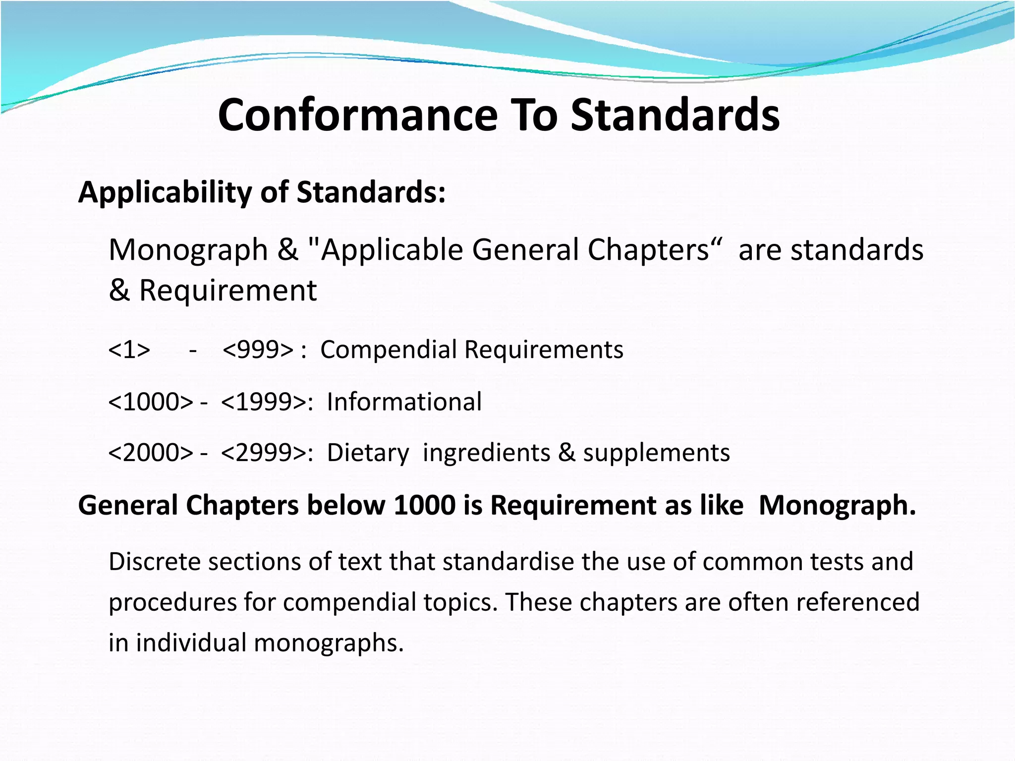 USP General Notices &General Chapters An Overview Dr.A.Amsavel | PDF