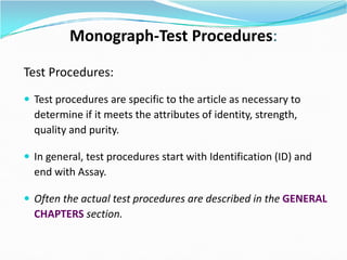USP General Notices &General Chapters An Overview Dr.A.Amsavel | PDF