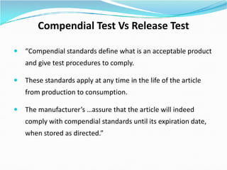 USP General Notices &General Chapters An Overview Dr.A.Amsavel | PDF