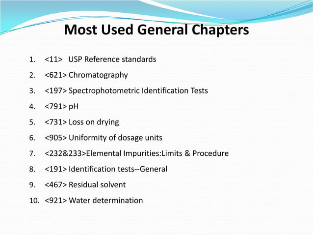 USP General Notices &General Chapters An Overview Dr.A.Amsavel | PDF