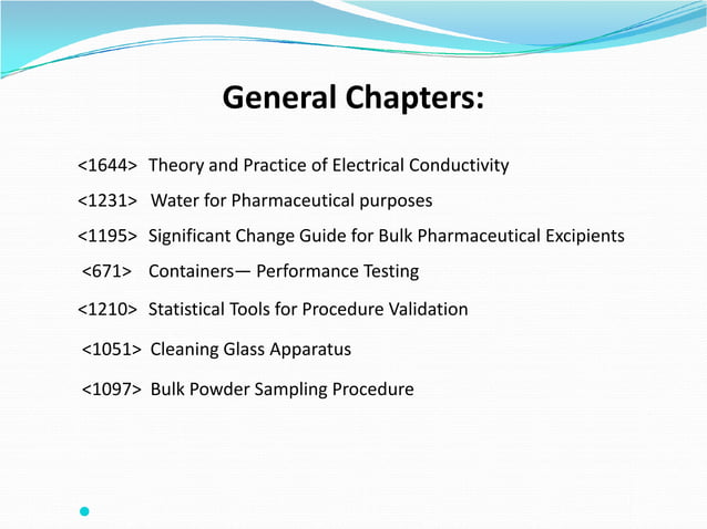 USP General Notices &General Chapters An Overview Dr.A.Amsavel | PDF