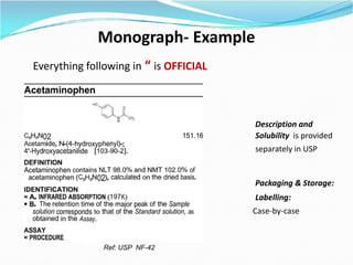 USP General Notices &General Chapters An Overview Dr.A.Amsavel | PDF