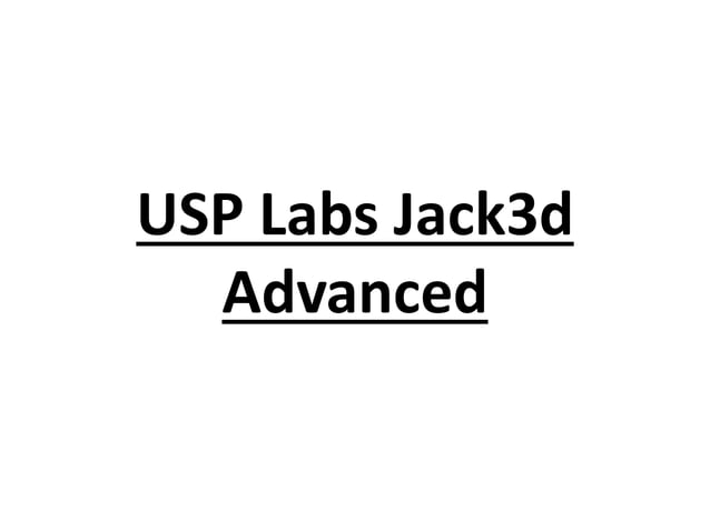 Usp labs jack3d advanced | PPT