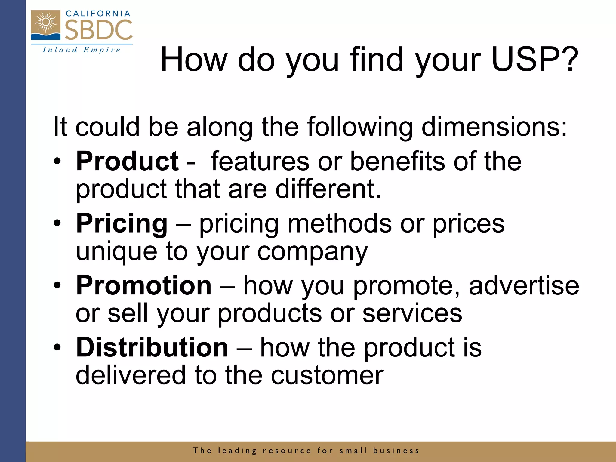 Usp Marketing For 2 25 11 | PPT